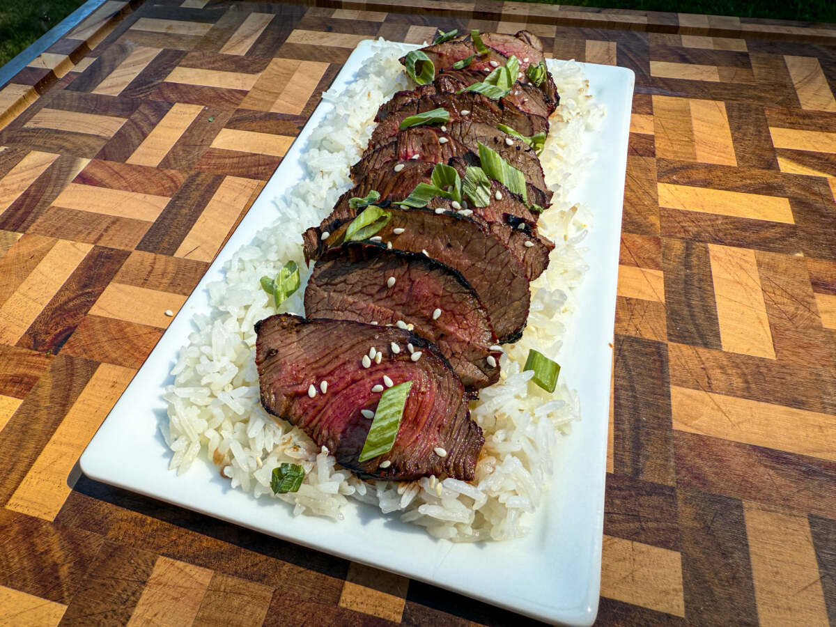 Grilled Elk Steak with Asian Style Marinade Recipe